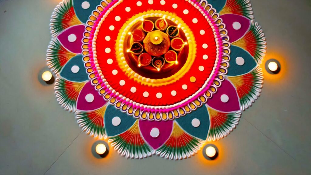 Creative Rangoli Designs Using Colours