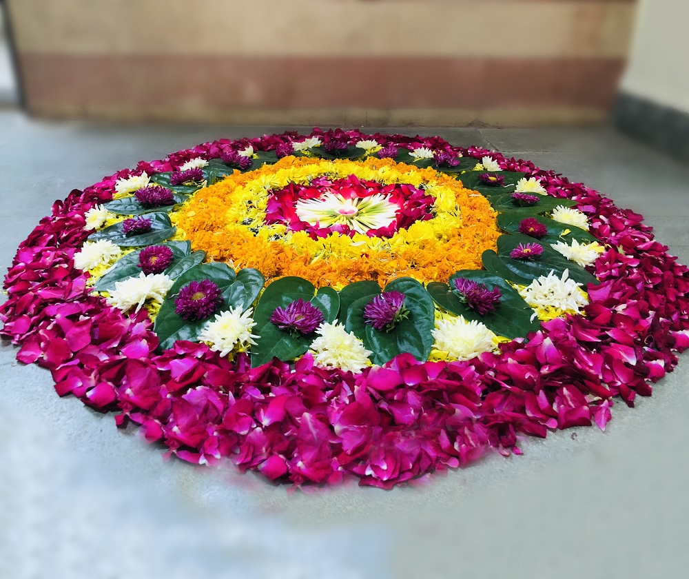 Rangoli Designs Made With Flowers