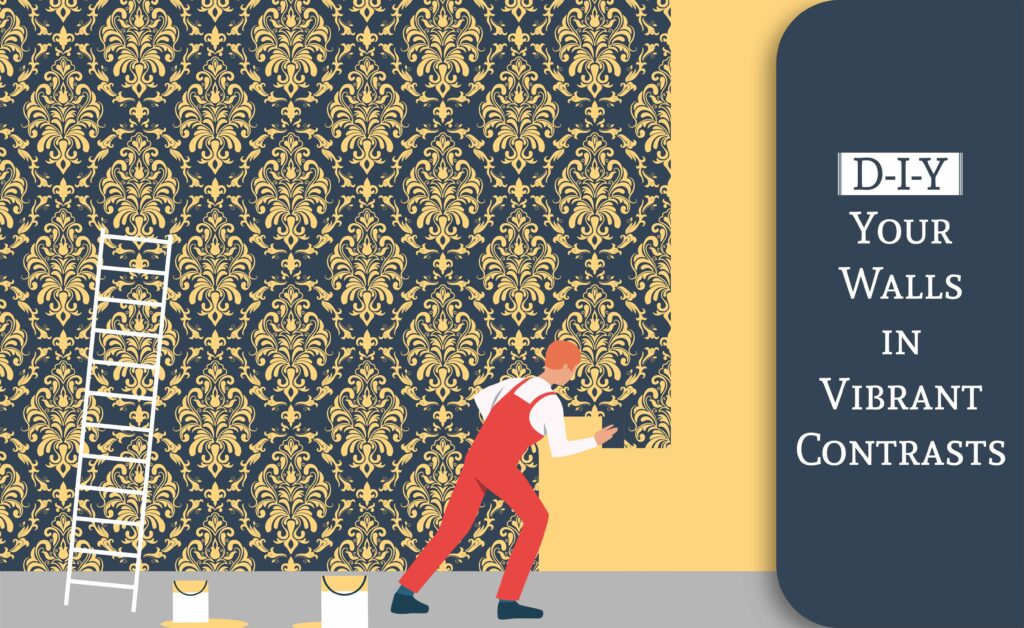 How To Do A Colour Block Wall With Vibrant Contrast Colours?